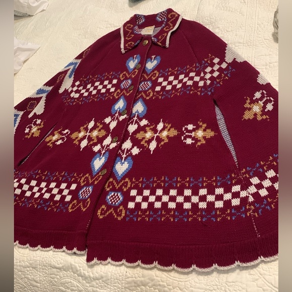 Sturbridge | Sweaters | Vintage 9670s Sturbridge Knitted Maroon Pattern ...